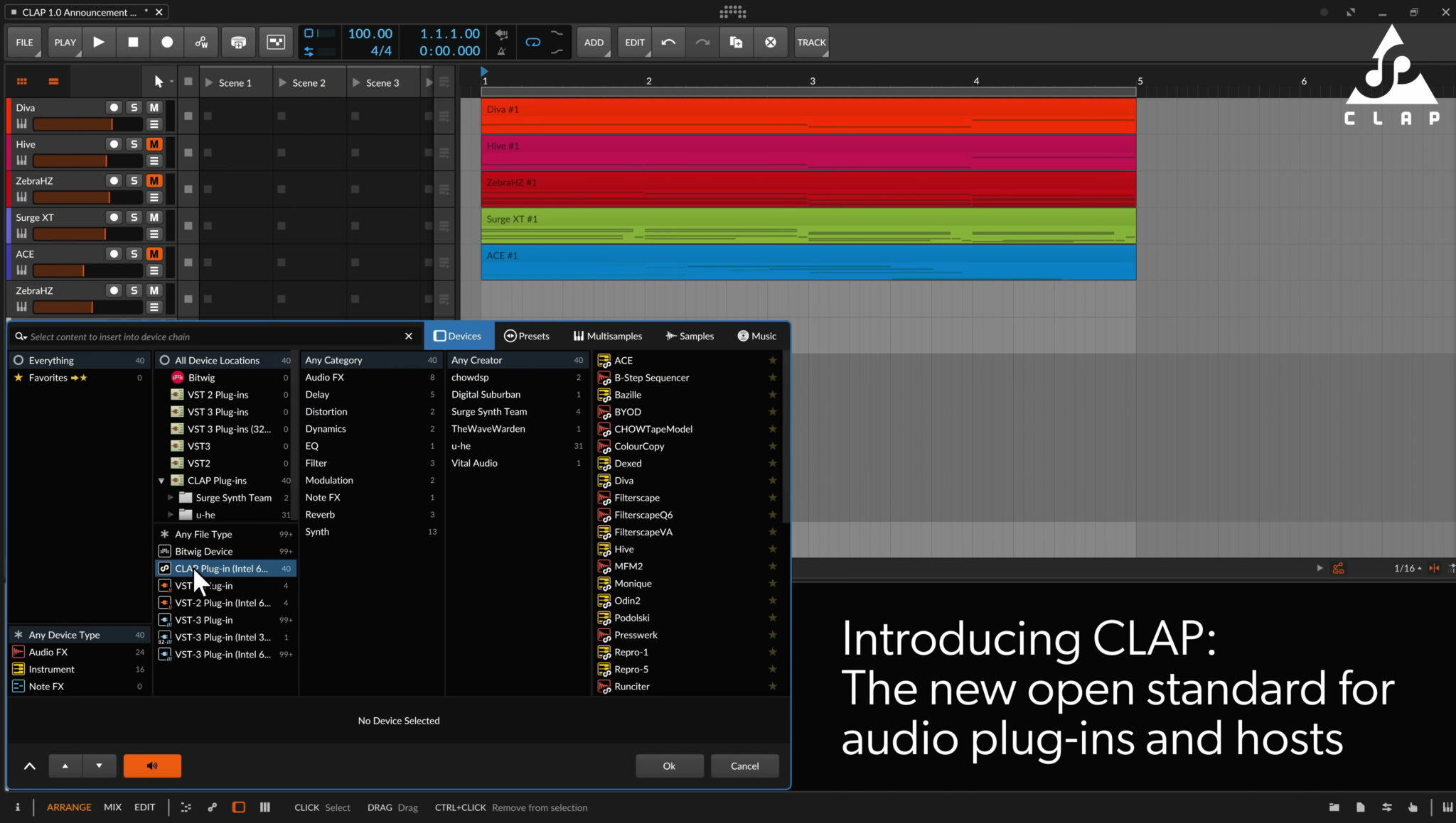 VST、AU、AAXを置き換えるものになるのか？ 独BITWIGとu-heが共同で開発した次世代のプラグイン規格、CLAPとは | DTMステーション