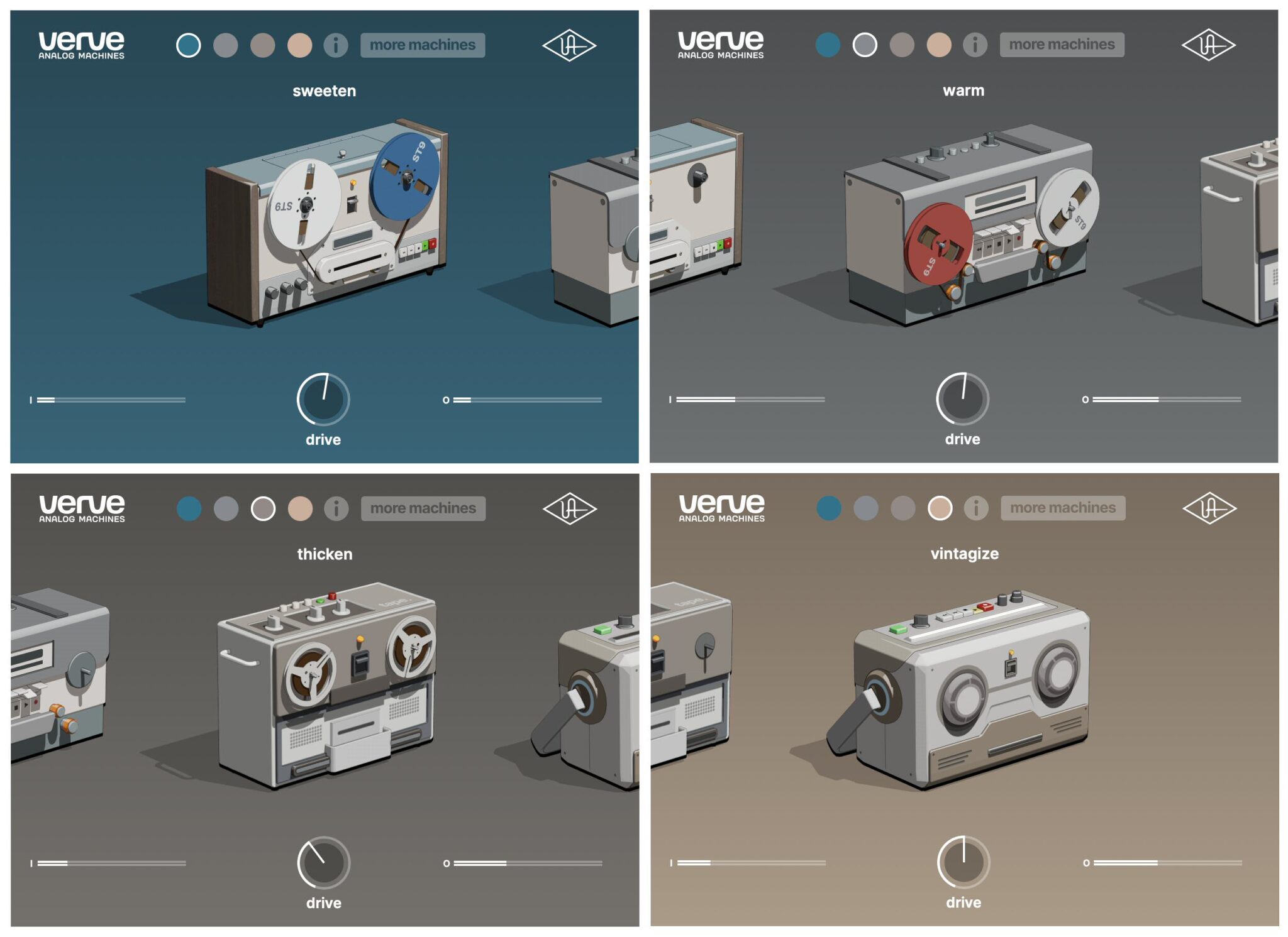 Universal Audioが音に色付けするユニークなプラグイン、Verve Analog Machinesを発表
